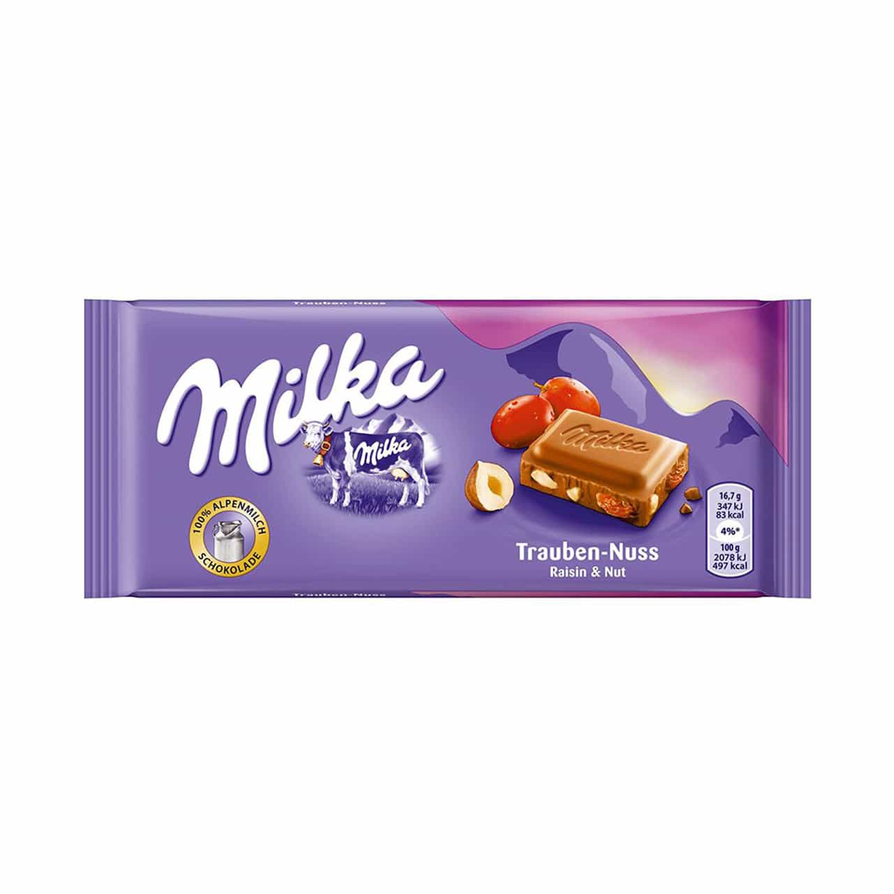 MILKA RAISIN NUS 100GR (20) – Spar